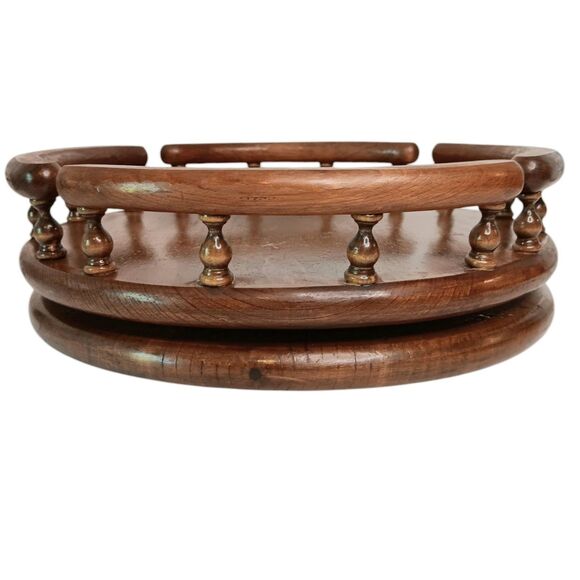 Vintage | Kitchen | Amish Wooden Lazy Susan Spindle Turntable Kitchen ...